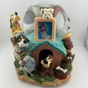 Disney | Accents | Disney Dogs Snow Globe Music Box Pluto 1 Dalmatians ...
